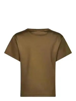 Max Mara Logo Embroidered T-shirt - Brown
