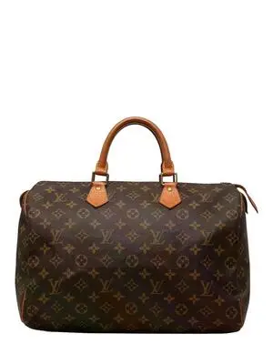 LOUIS VUITTON Monogram Speedy 35 Boston Bag - Brown