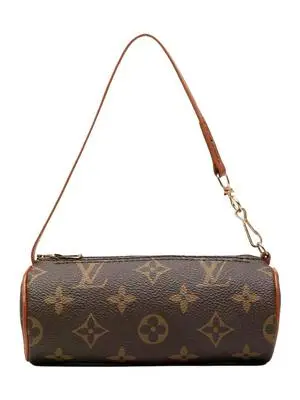 LOUIS VUITTON Monogram Canvas Papillon Pochette Handbag - Brown