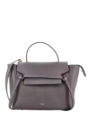 Celine Textured Leather Mini Belt Bag - Grey
