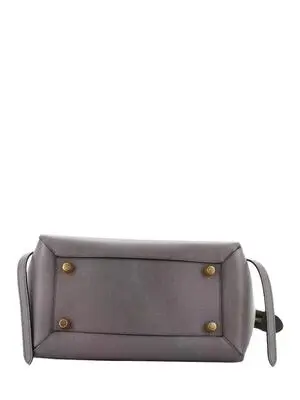 Celine Textured Leather Mini Belt Bag - Grey