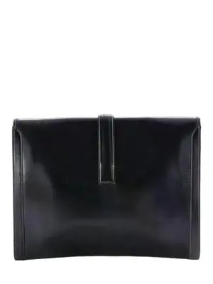Hermès Jige Box Calf Gm Clutch Bag - Blue
