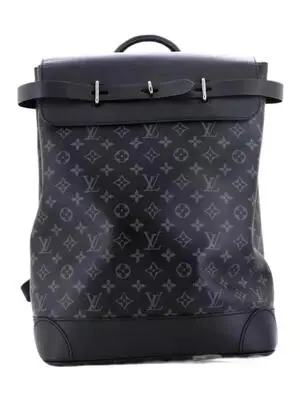 LOUIS VUITTON Steamer Monogram Eclipse Canvas Backpack - Black
