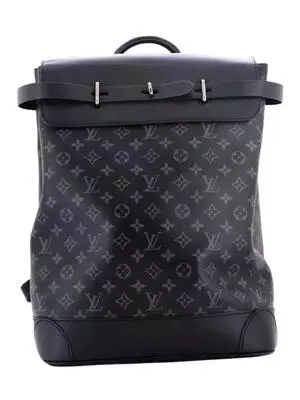 LOUIS VUITTON Steamer Monogram Eclipse Canvas Backpack - Black