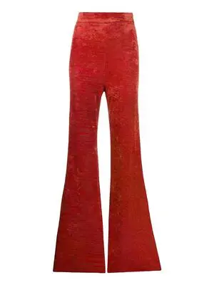 ELLERY Flared Velvet Trousers - Red