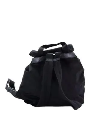Prada Double Front Pocket Tessuto Backpack - Black