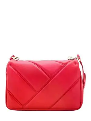 BVLGARI Serpenti Cabochon Diagonal Quilted Leather Small Messenger Bag - Red
