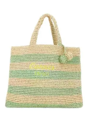 Liu Jo Cannes Striped Woven Shoulder Bag - Neutrals