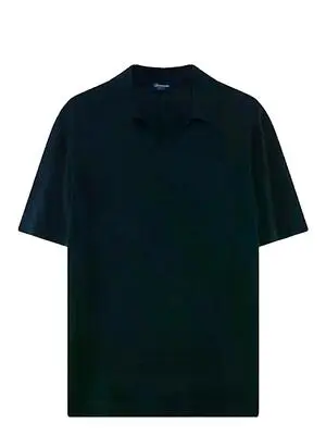 DRUMOHR Frosted Short-sleeve Polo Shirt - Blue