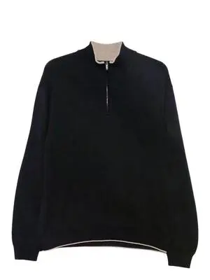 Paul & Shark Cashmere Half-zip Sweater - Blue