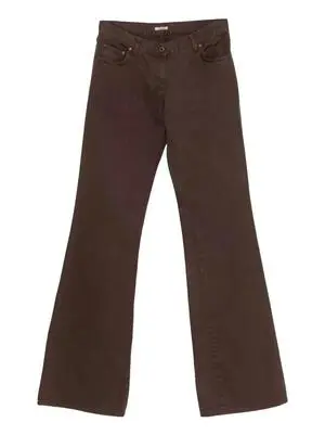 MIU MIU Miu Miu Brown Cotton Flared Jeans
