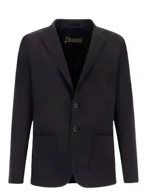 Herno Single-breasted Seersucker Blazer - Blue