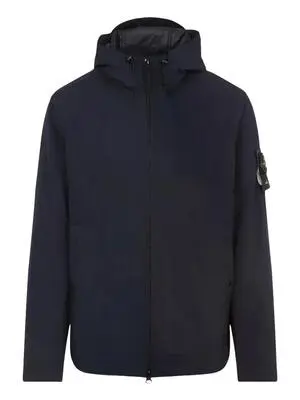 Stone Island Logo-patch Hooded Jacket - Blue