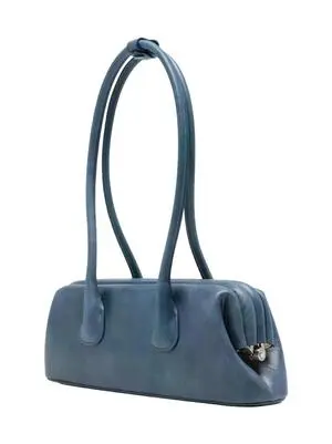 OSOI Osoi Mini Boat Wide Leather Shoulder Bag Blue