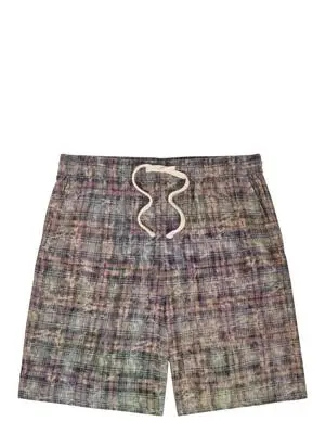 PICANTE Rocco Check-pattern Drawstring Shorts - Grey