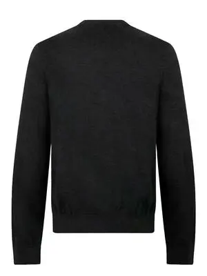 MOORER Zip-fastening Fine-knit Sweater - Grey
