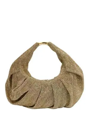Benedetta Bruzziches Yennifer Crystal-embellished Shoulder Bag - Gold