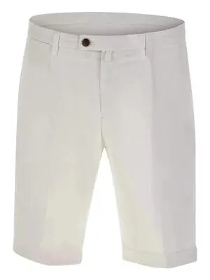 BRIGLIA 1949 Turn-up Hem Tailored Shorts - White