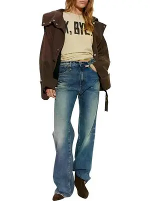 R13 Faded Wide-leg Jeans - Blue