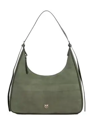 Pinko Shoulder Bag With Logo Charm - Green