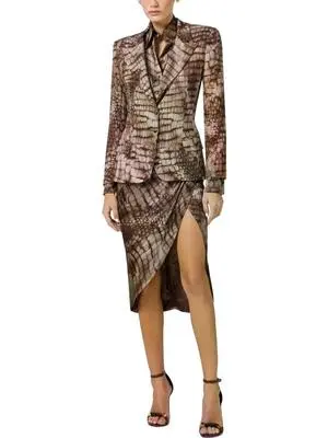 Elisabetta Franchi Cropped Blazer - Brown