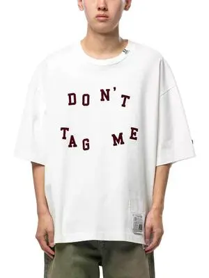 Mihara Yasuhiro Don't Tag Me. Flocky-print T-shirt - White