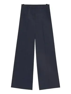 Hugo Pinstripe-pattern Wide-leg Trousers - Blue