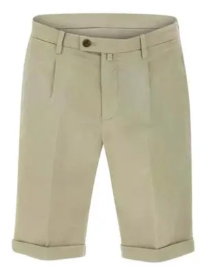 BRIGLIA 1949 Beige Tailored Turn-up Hem Shorts - Neutrals