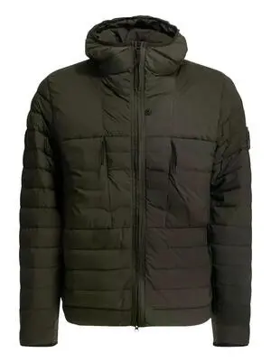 Stone Island Quilted Hooded Jacket - Green