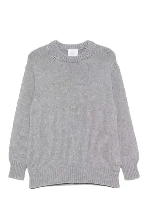 Malo Ribbed-knit Crew-neck Sweater - Grey