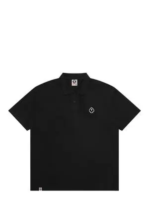 AAPE BY *A BATHING APE Aapenow Spades Logo-patch Polo Shirt - Black