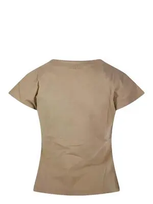 MARANT ETOILE Twist-detail V-neck T-shirt - Neutrals