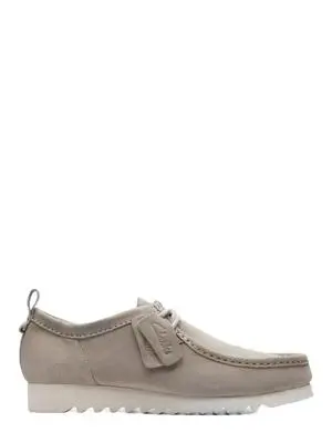 Clarks Wallabee Suede Derby Shoes - Grey