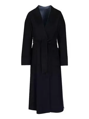 Max Mara Reversible Wool Coat - Blue