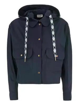 Moncler Hooded Patch-pocket Jacket - Blue