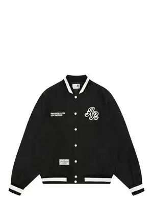 AAPE BY *A BATHING APE Embroidered Logo-patch Varsity Jacket - Black