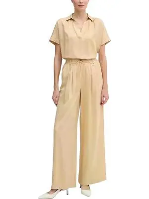 JOOP! Pleated High-waisted Trousers - Neutrals
