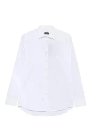 Etro Embroidered-logo Long-sleeve Shirt - Blue