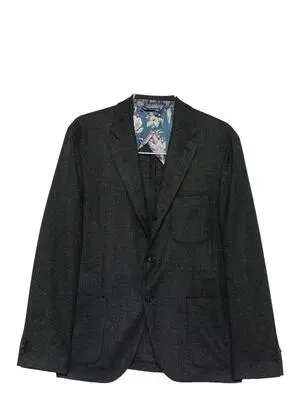 Etro Check-pattern Single-breasted Blazer - Grey