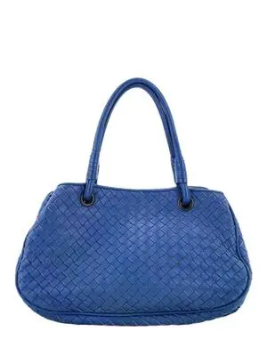 Bottega Veneta Open Shopping Intrecciato Nappa Small Tote Bag - Blue