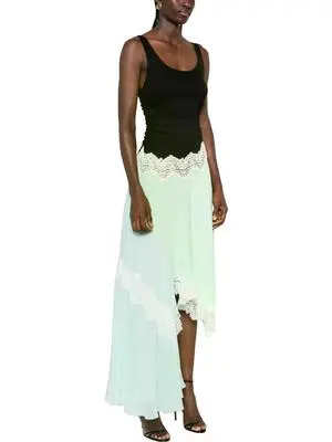 Christopher Esber Lace-trim Gathered Asymmetrical Dress - Neutrals