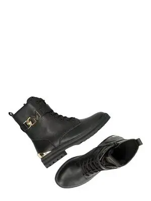 MEXX Prizzy Logo-plaque Lace-up Boots - Black