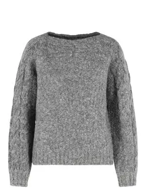 Isabel Marant Étoile Braided-trim Knitted Sweater - Grey