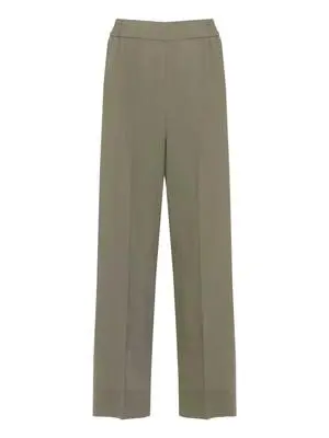 EMME Elasticated Waist Wide-leg Trousers - Green