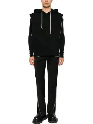 Rick Owens Sleeveless Drawstring-hood Hoodie - Black
