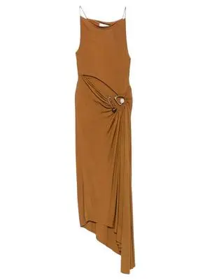 Christopher Esber Sleeveless Boat Neck Cut-out Dress - Brown
