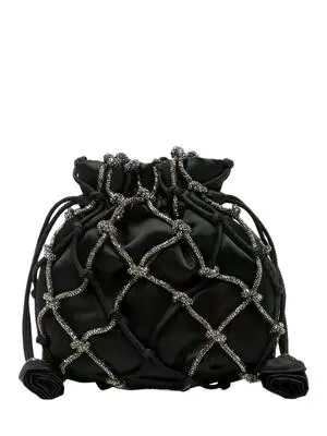 Rosantica Crystal Embellished Mini Bag - Black