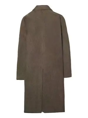 JIL SANDER Diagonal-weave Single-breasted Coat - Brown