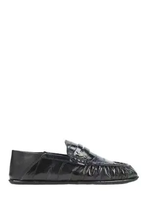Saint Laurent Cassandre Ruched Loafers - Blue