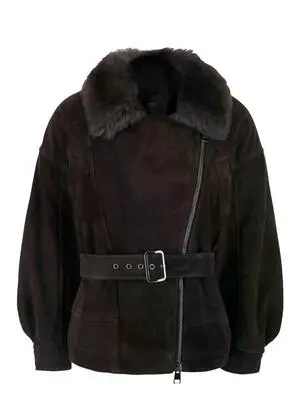 BLANCHA Blancha Suede Belted Jacket